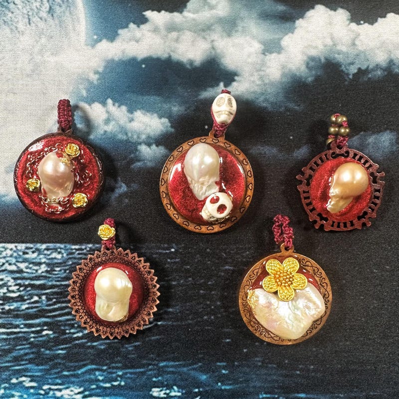 Blood Pearl Necklace - Etsy