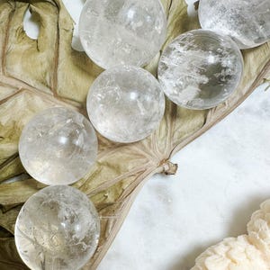 Clear Quartz Crystal Sphere With Angel Wing Stand, Healing Gemstone Orb ...