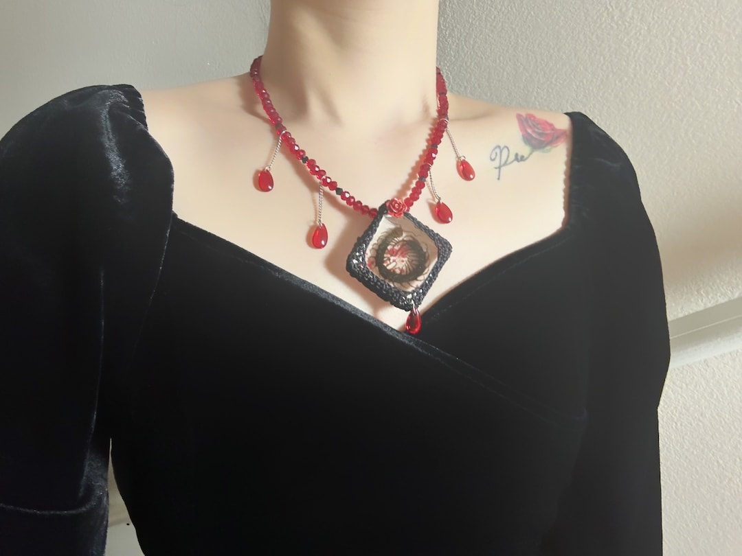 Real Centipede Bloody Necklace, Blood Jewelry, Gothic Natural Centipede ...