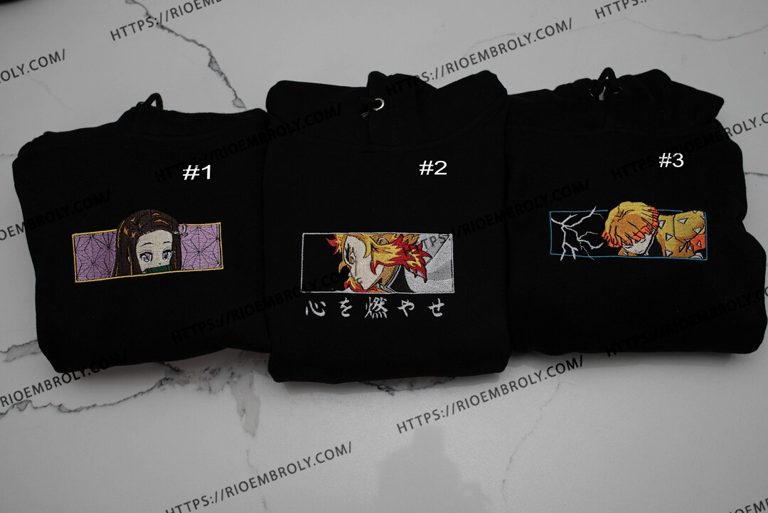 Nez.uko X Zeni.tsu X Re.ngoku Embroidered Crewneck Sweatshirt - Etsy Canada