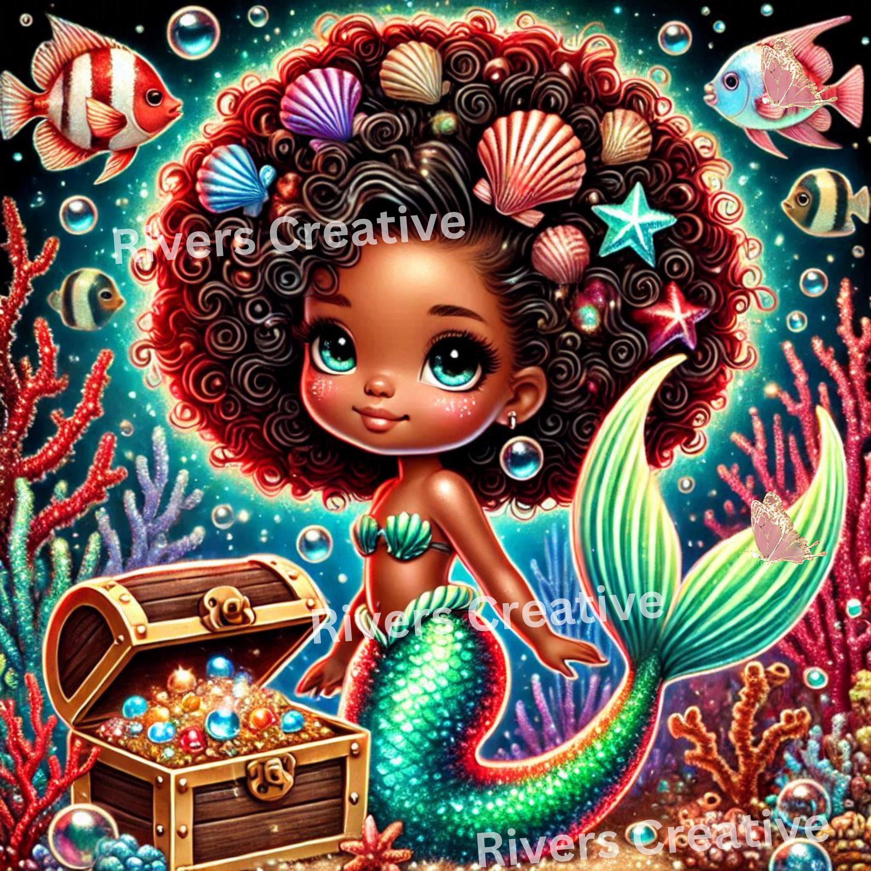 11 PNG Set Mermaid Clipart Bundle, Mermaid Illustrations Designs ...