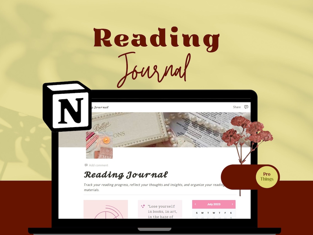 Reading Journal Template Notion Reading Template Notion App Reading ...