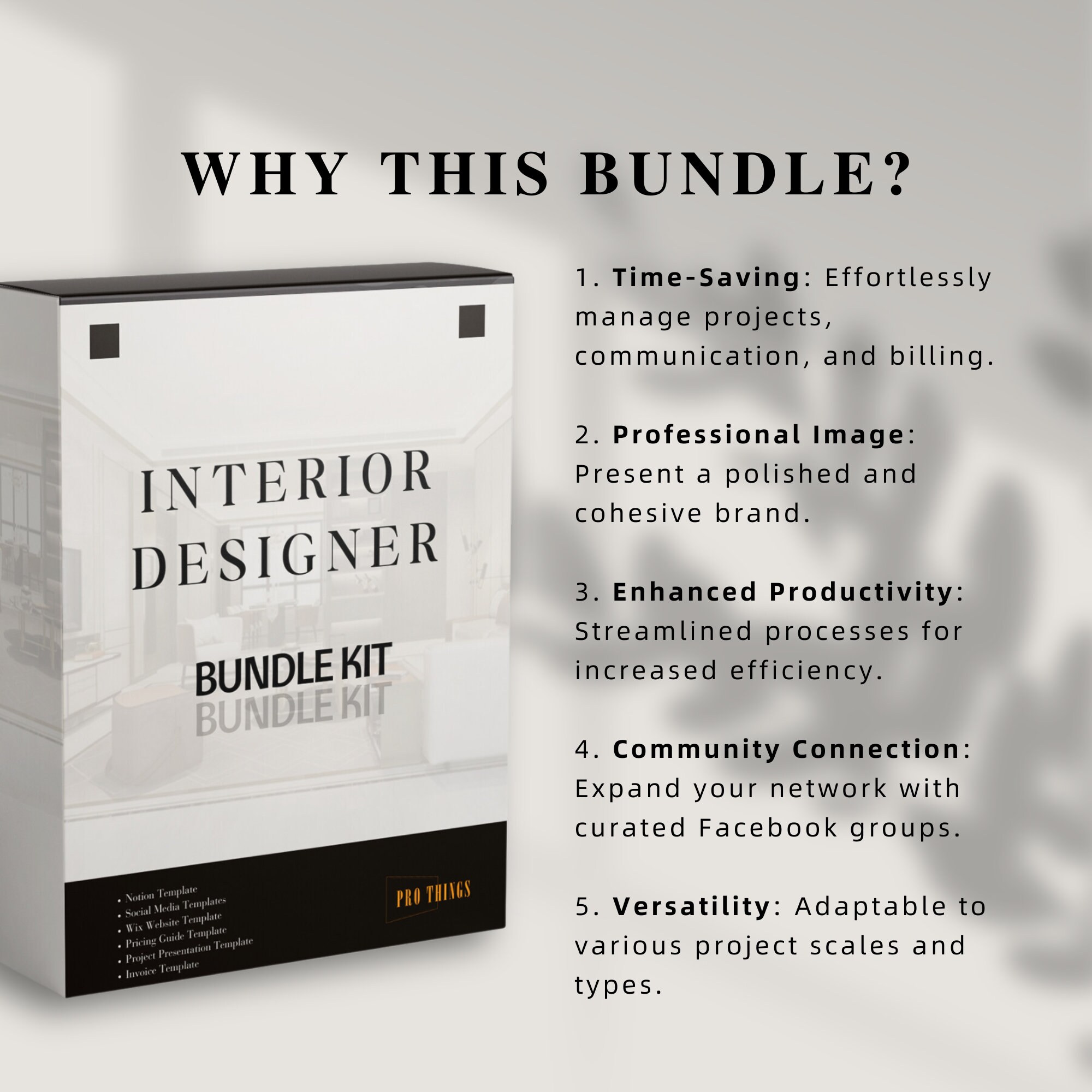 Bundle Templates for Interior Designer Services Business Bundle for ...