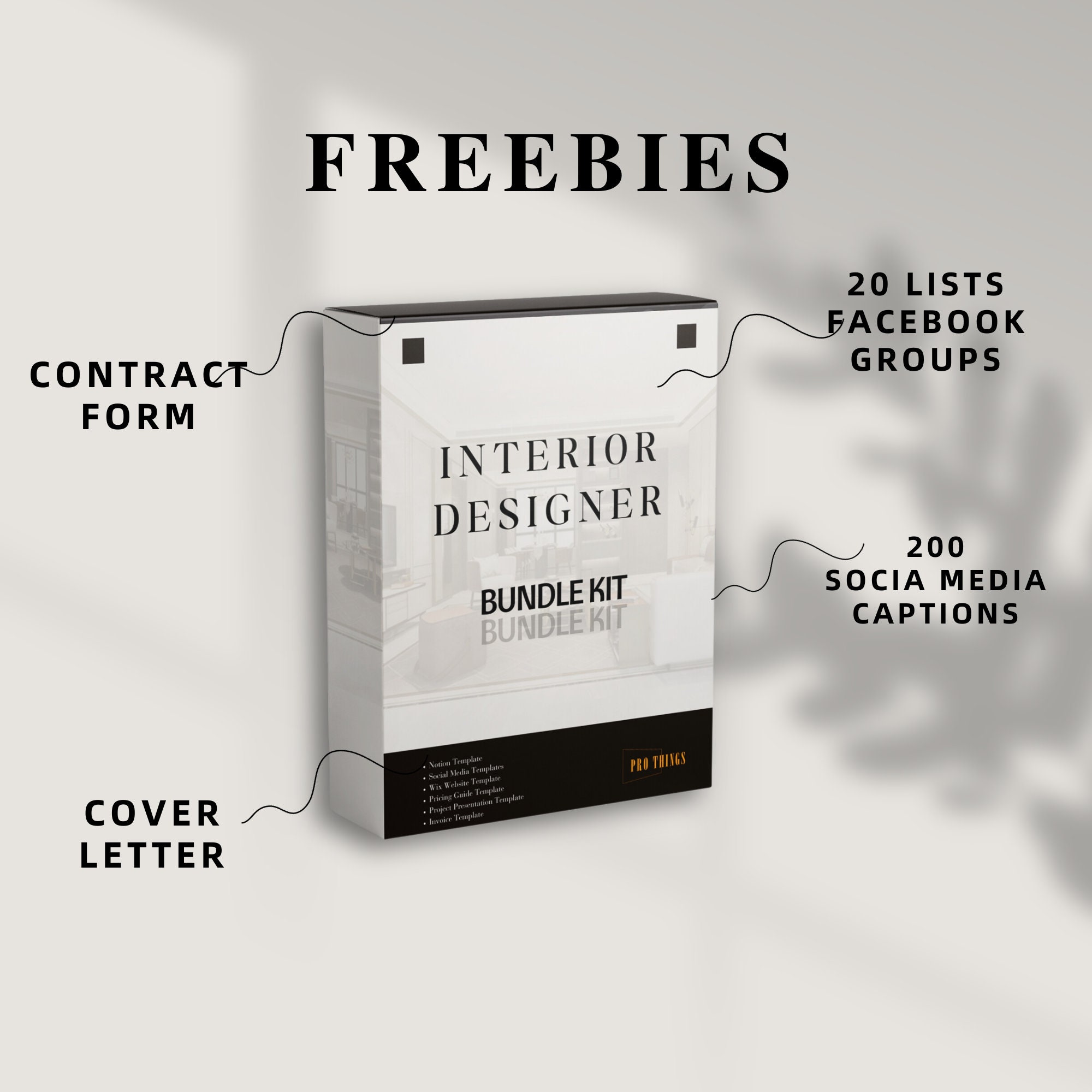 Bundle Templates for Interior Designer Services Business Bundle for ...