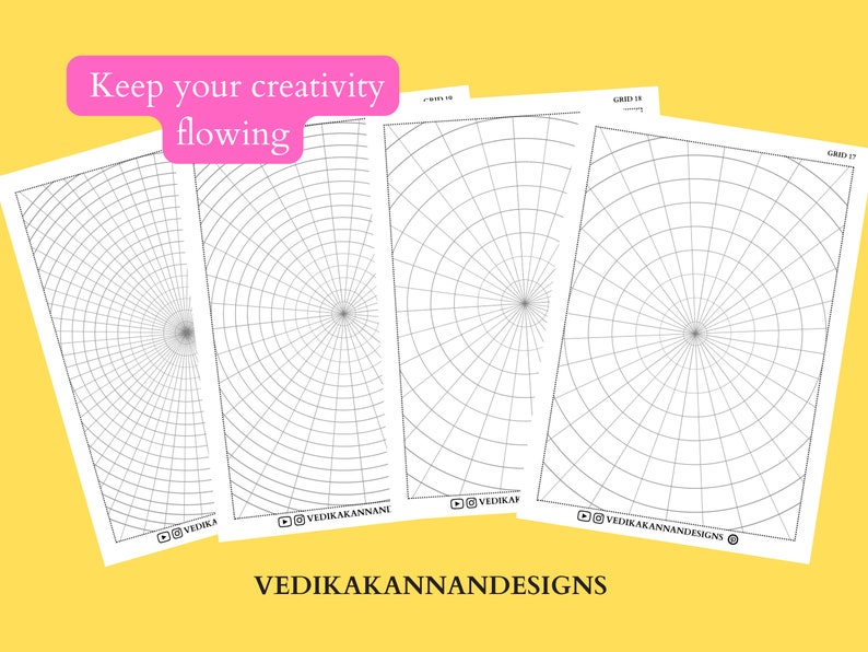 Printable Mandala Grid Templates 20 Digital Mandala Drawing Guide for ...