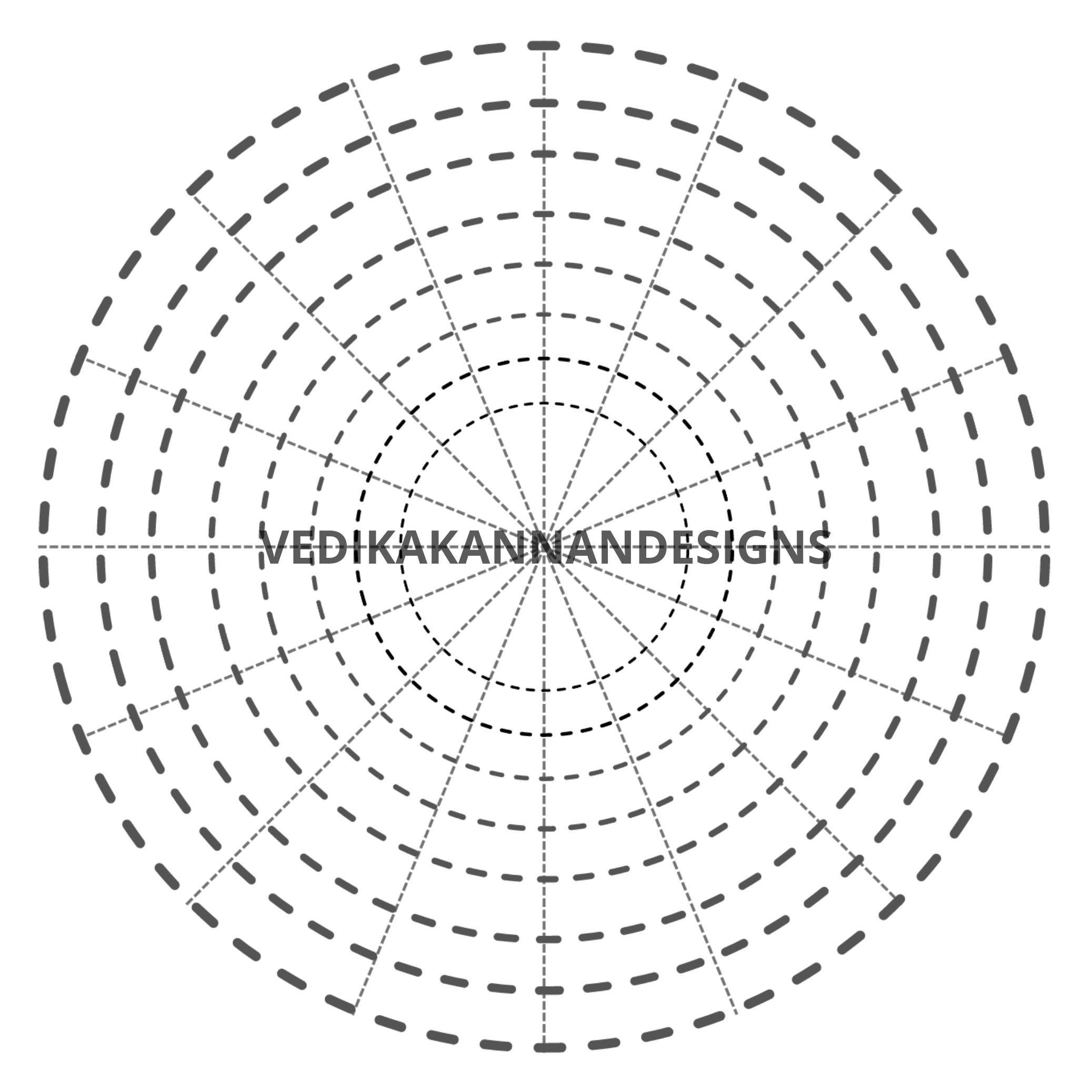 Printable Mandala Grid Template for Mandala Drawing Set of 17 Mandala ...