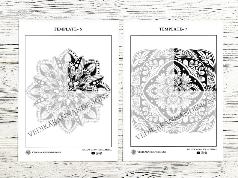 COMPLETE ME Mandala Art Drawing Tracing Templates for Practice ...