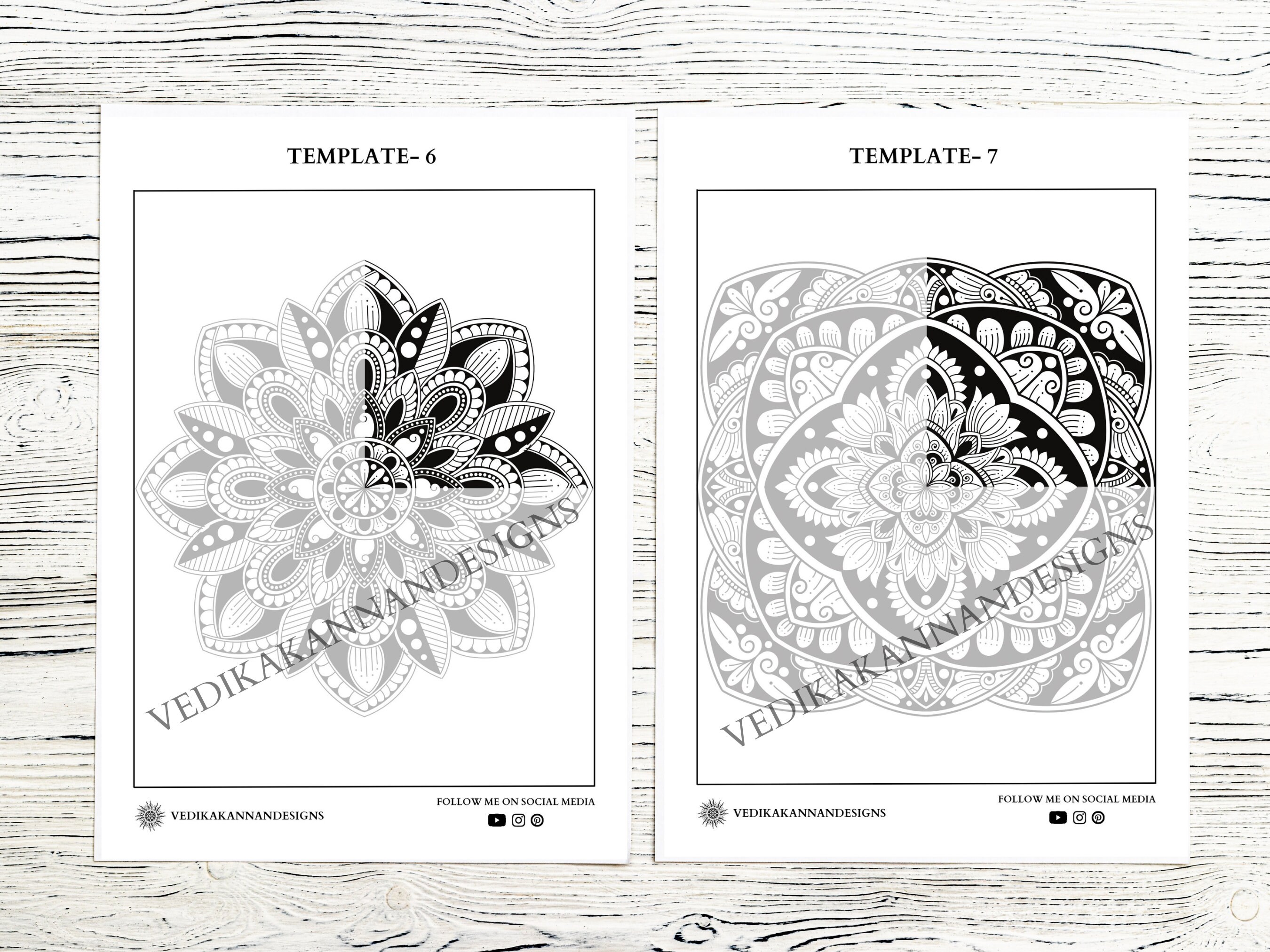 COMPLETE ME Mandala Art Drawing Tracing Templates for Practice ...