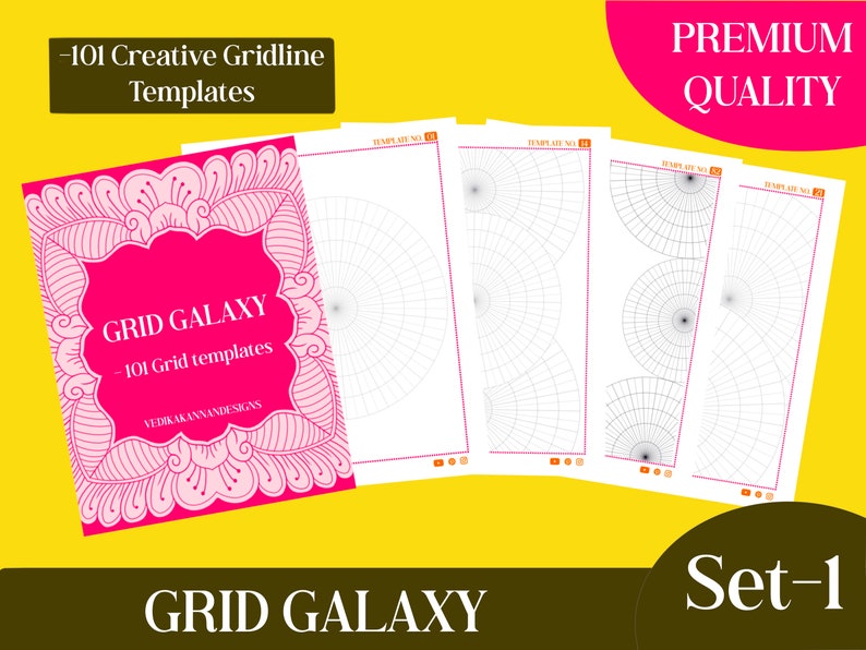 Printable Mandala Art Grids, Digital Pattern Sheet Instant Download ...