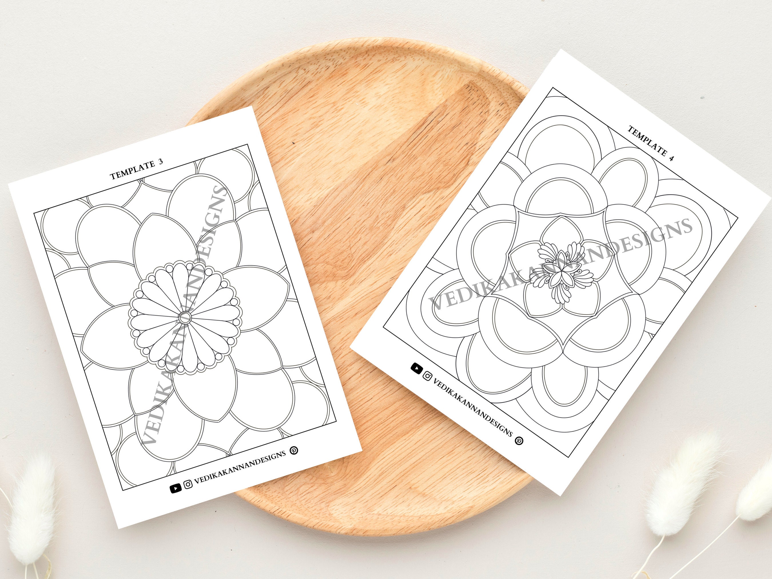 Printable Mandala Fill in Template Mandala Grid Printable - Etsy