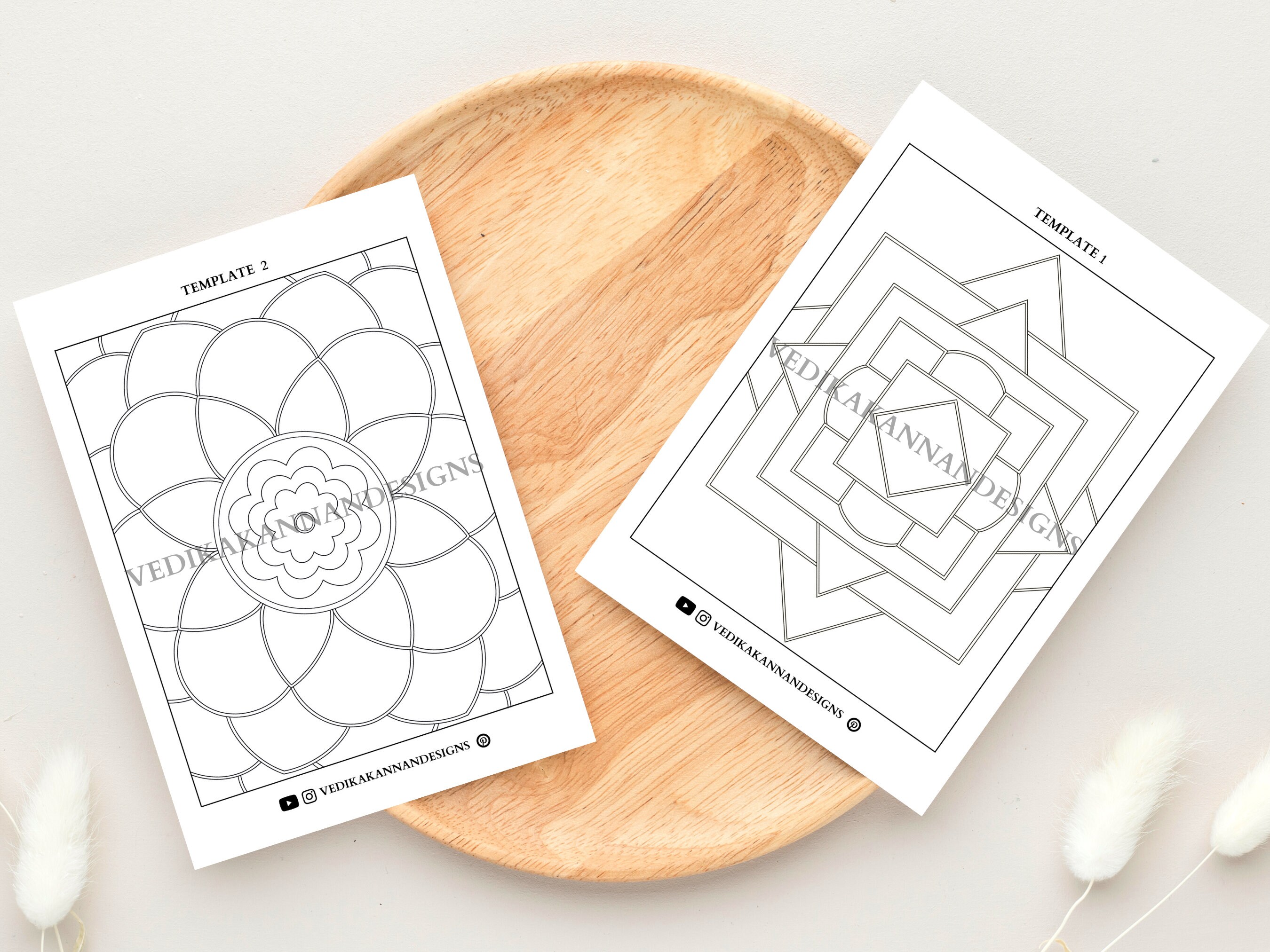 Printable Mandala Fill in Template Mandala Grid Printable - Etsy