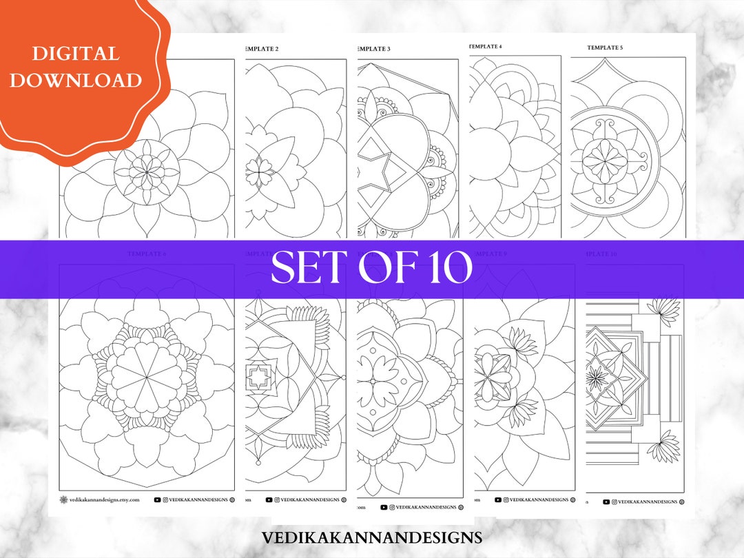 Printable Mandala Fill in Template part 3 for Mandala Practice ...