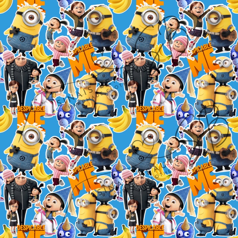 Minions Blue Seamless File - Etsy