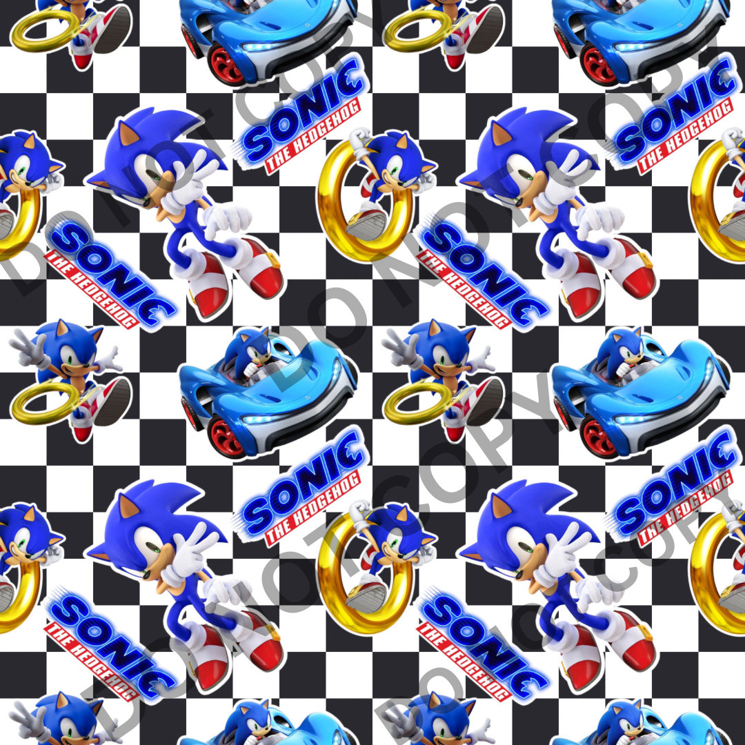 Sonic Checkered Seamless File - Etsy