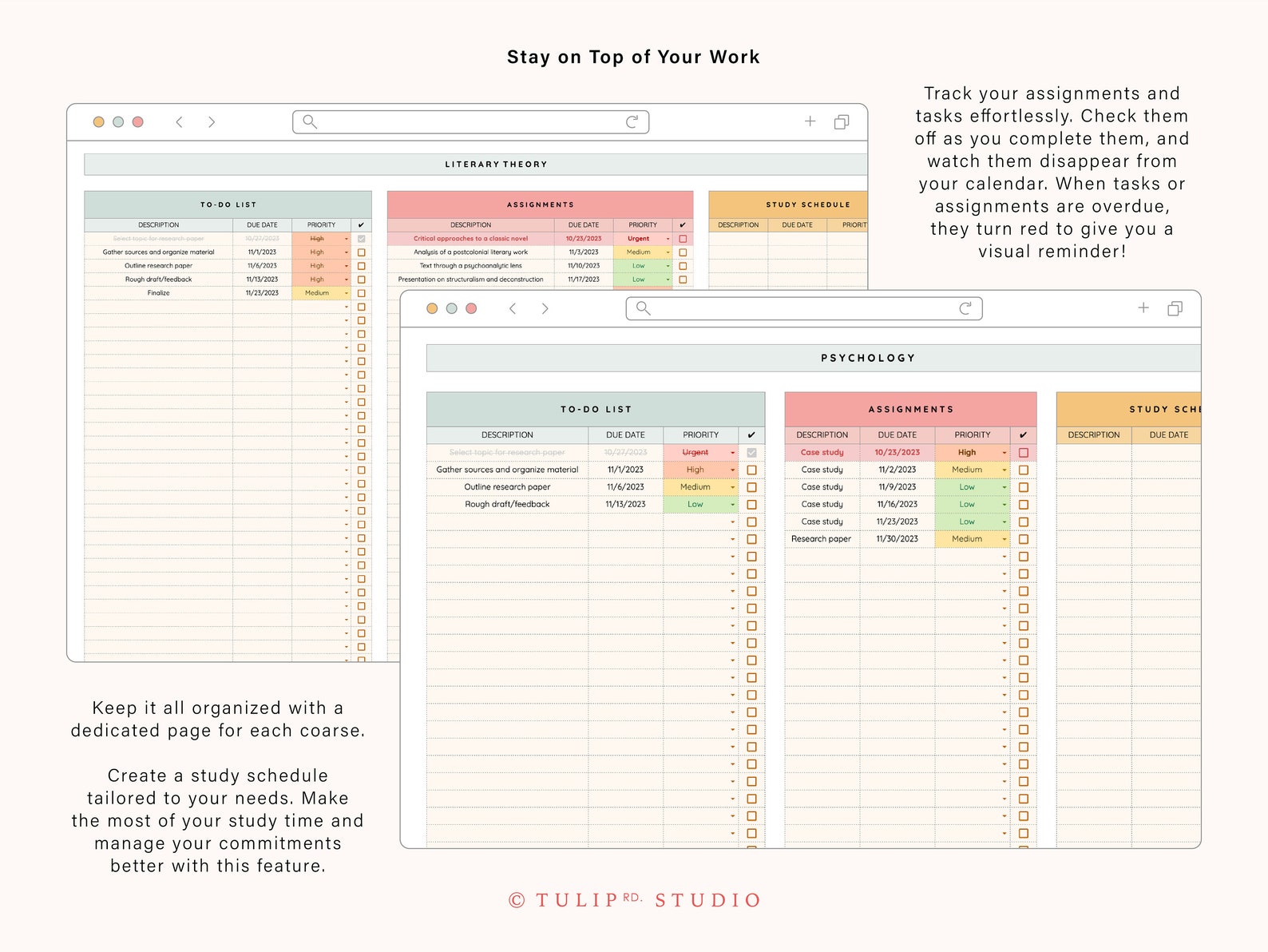 Digital Student Planner | College Planner | Course Tracker | Google ...