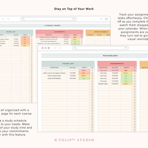 Digital Student Planner | College Planner | Course Tracker | Google ...