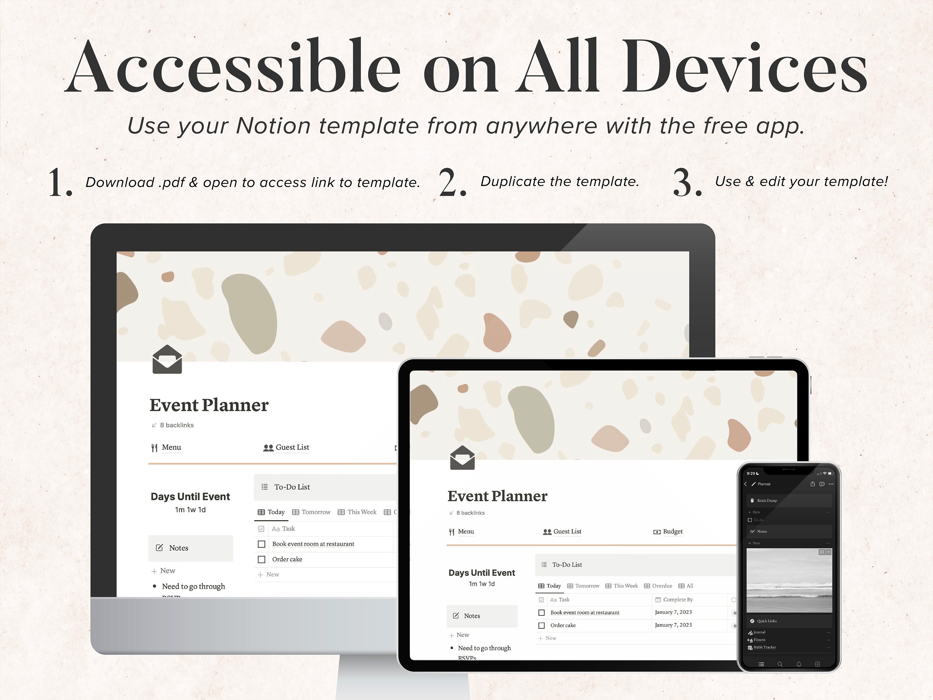 Notion Event Planner Template | Digital Planner | Party Planner ...