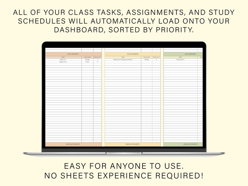 Digital Student Planner College Planner Course Tracker - Etsy