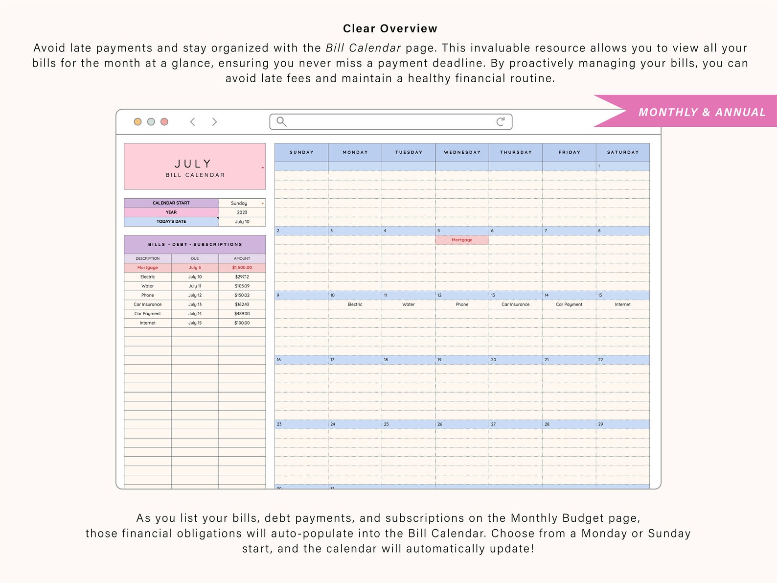 Budget Bundle Spreadsheet Template for Google Sheets - Etsy