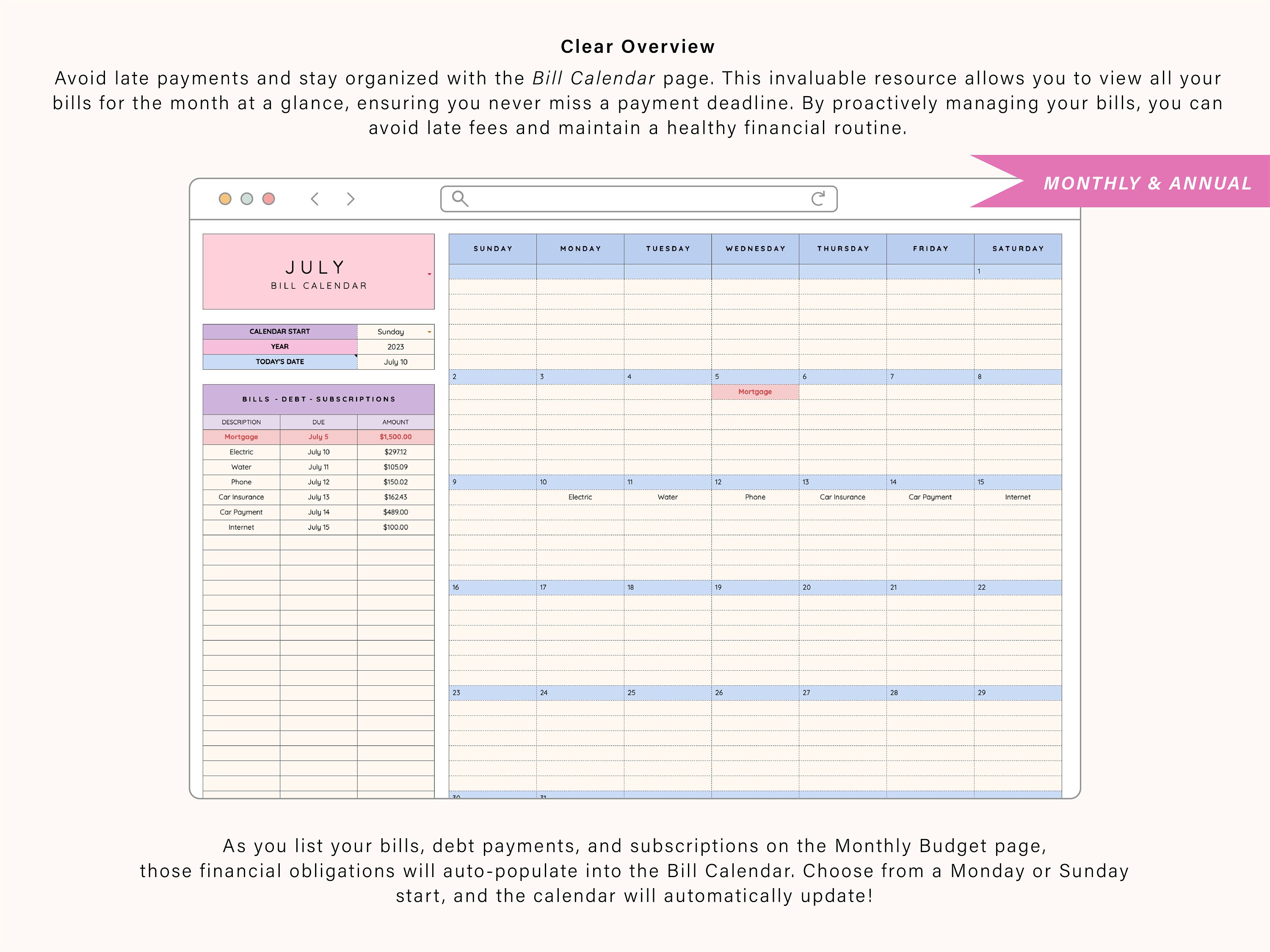 Budget Bundle Spreadsheet Template for Google Sheets - Etsy