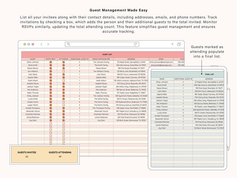 Event Planner Spreadsheet Google Sheets Spreadsheet Template Digital ...