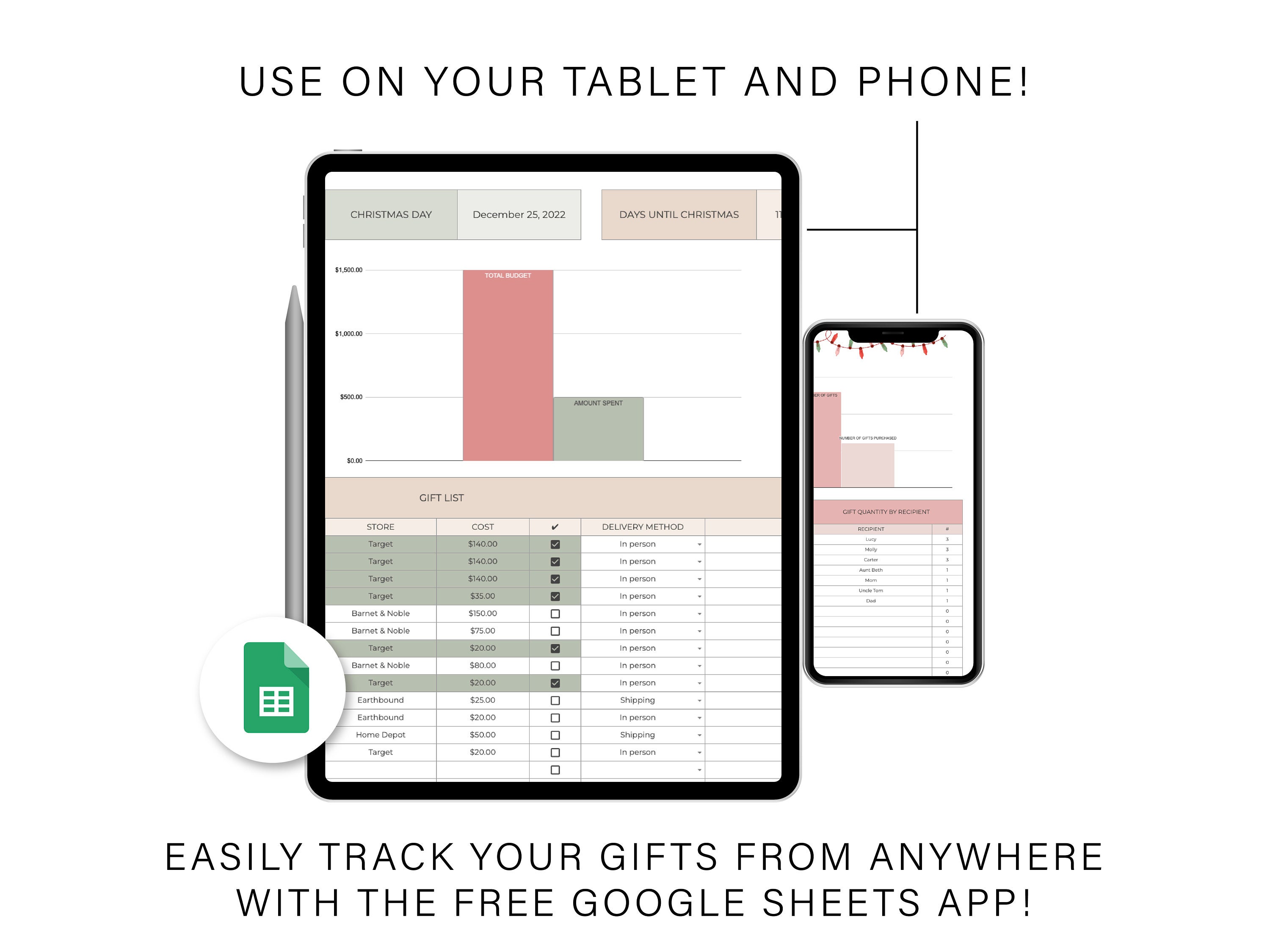 Holiday Planner Christmas Gift Tracker Gift Tracking - Etsy