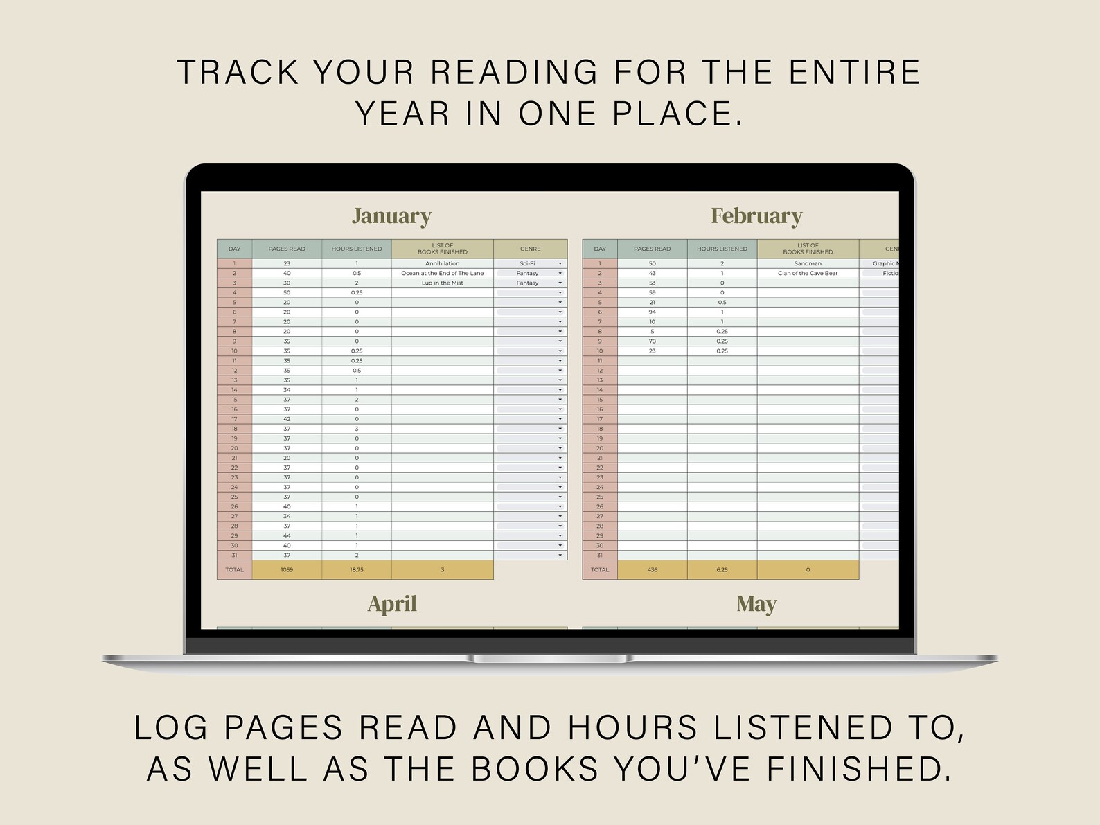 Book Tracker Spreadsheet | Reading Log | Google Sheets | Bibliophile ...