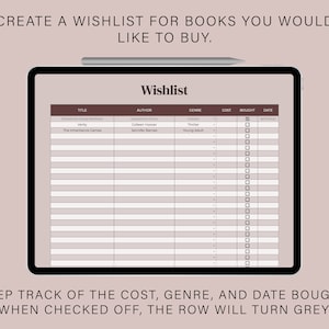 Book Tracker Spreadsheet | Reading Log | Google Sheets | Bibliophile ...