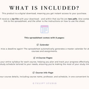 Digital Student Planner | College Planner | Course Tracker | Google ...