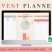 Event Planner Spreadsheet Google Sheets Spreadsheet Template Digital ...