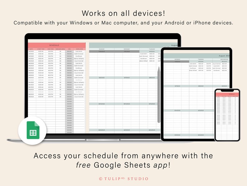Employee Info and Absence Tracker Monthly Employee Schedule - Etsy