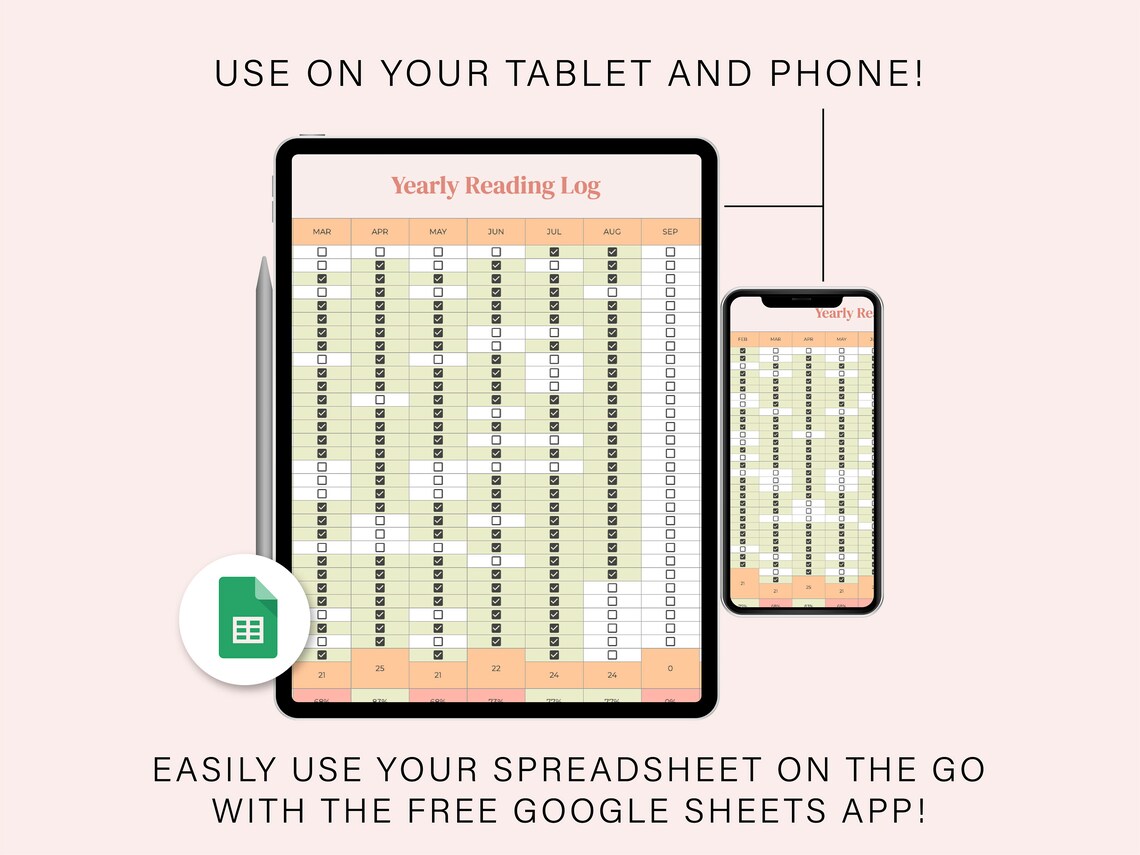 Book Tracker Spreadsheet Reading Log Google Sheets - Etsy