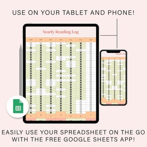 Book Tracker Spreadsheet Reading Log Google Sheets - Etsy