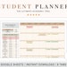 Digital Student Planner College Planner Course Tracker Google Sheets ...