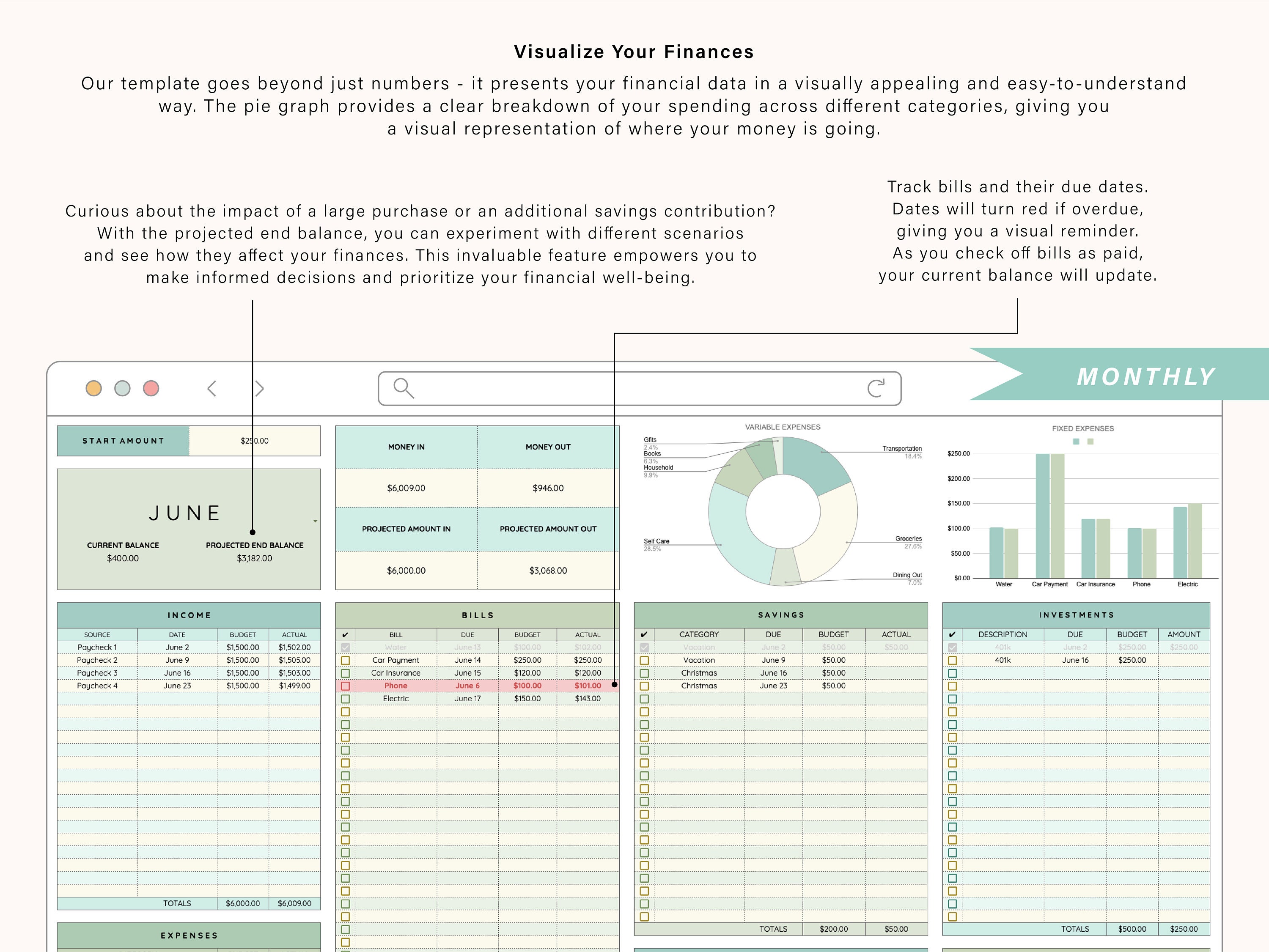 Budget Bundle Spreadsheet Template for Google Sheets - Etsy