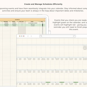 Employee Info and Absence Tracker | Monthly Employee Schedule ...