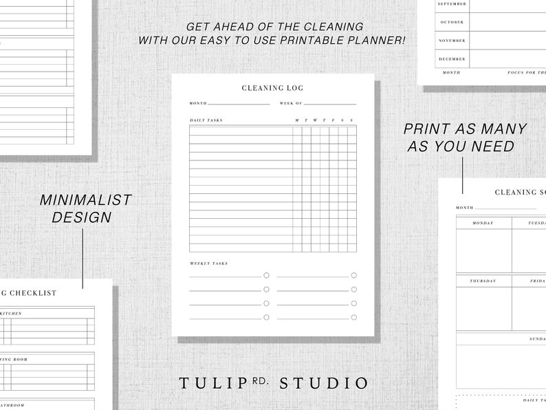 Cleaning Planner Printables | Housekeeping Tracker | House Cleaning ...