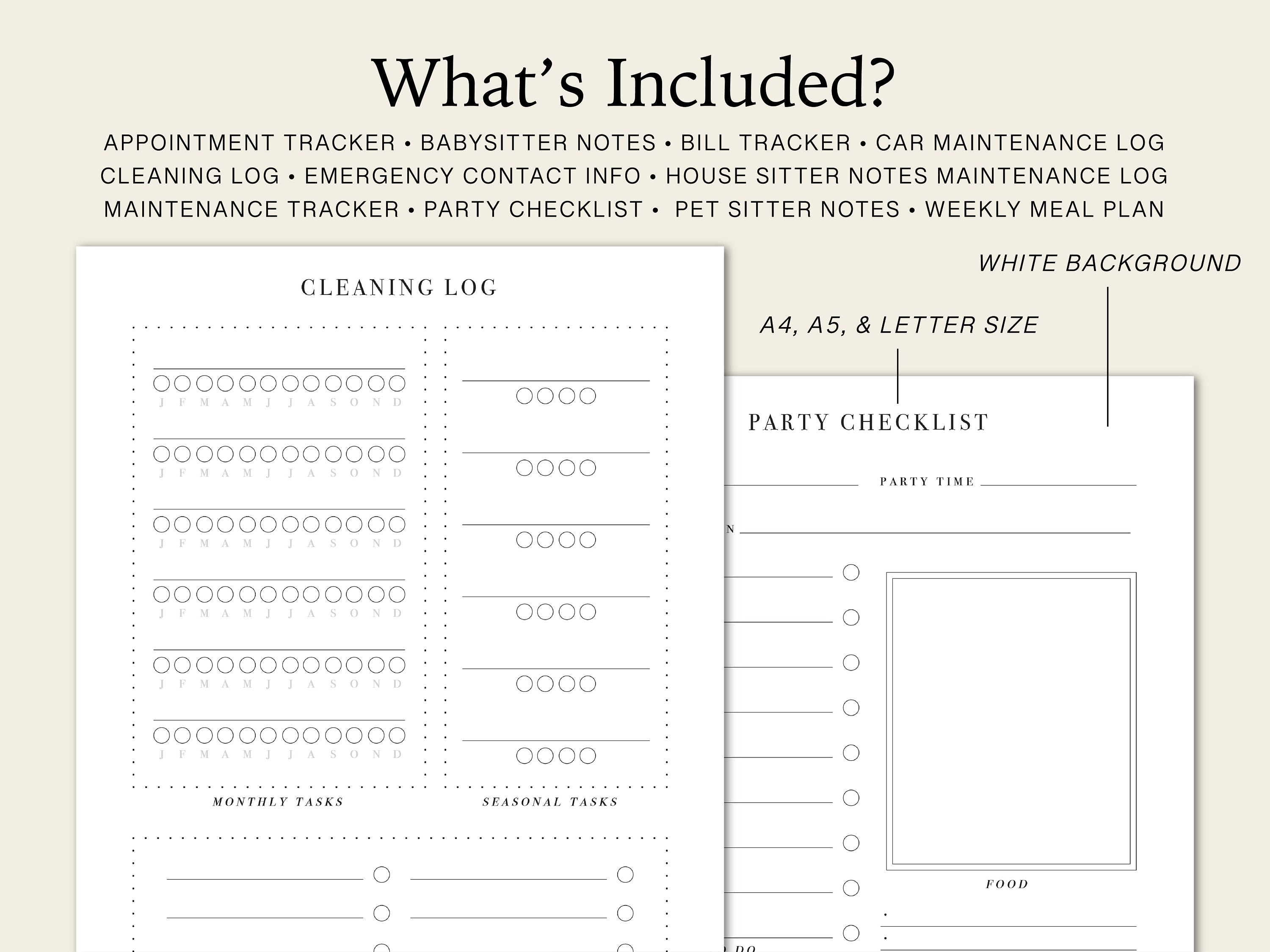 Home Management Planner Printables Printable Planner - Etsy