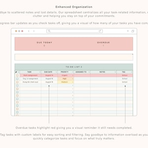 Task Tracking Spreadsheet | Task Planner | Digital to Do List | Google ...