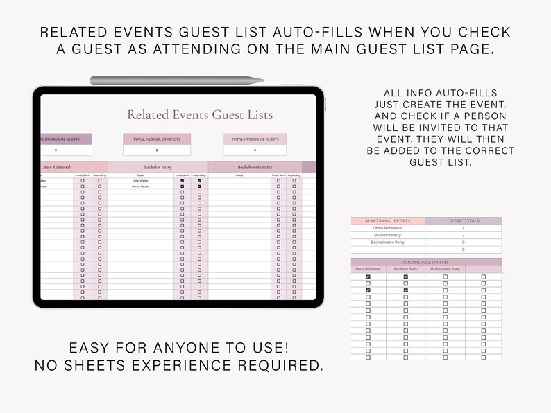 Wedding Planning Spreadsheet Wedding Budget Planner - Etsy