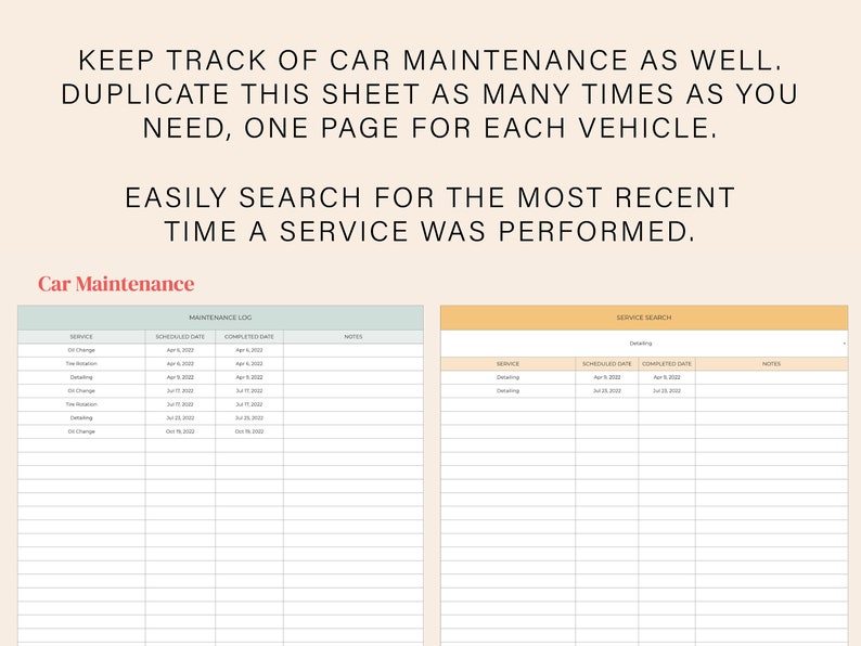 Home Management Planner | Digital House Maintenance Tracker | House ...
