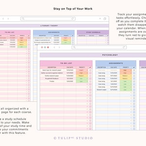 Digital Student Planner | College Planner | Course Tracker | Google ...