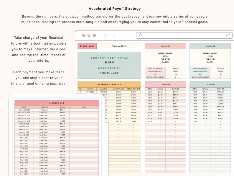 Debt Snowball Spreadsheet | Debt Payoff Tracker | Google Sheets Debt ...