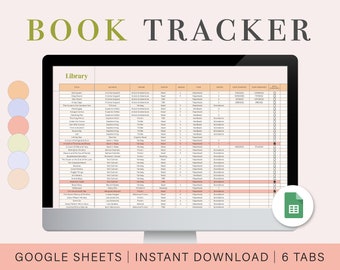 Reading Tracker Spreadsheet, Reading Tracker Google Sheets, Book ...
