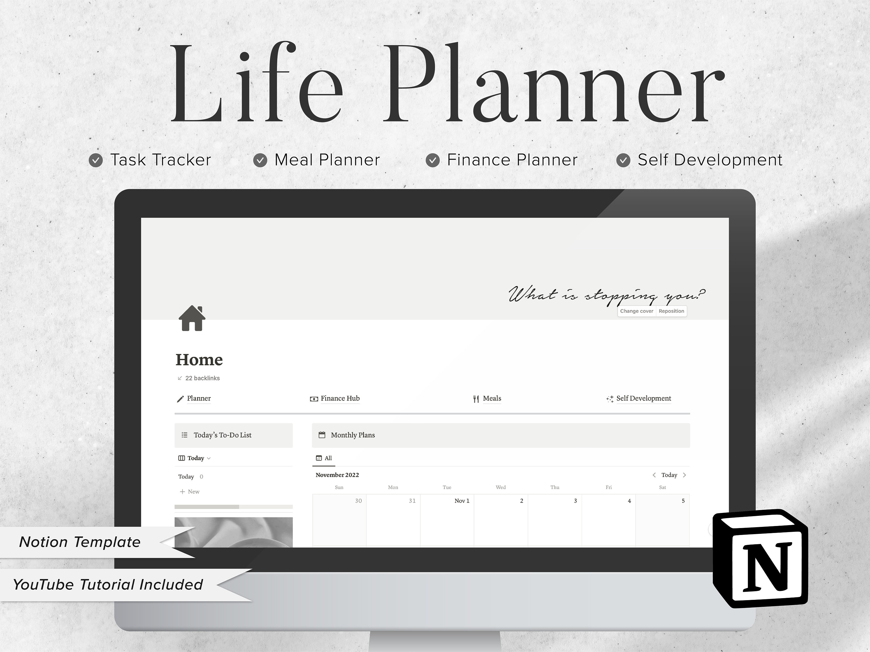 Notion Life Planner Template Digital Planner Task Tracker Meal Planning ...