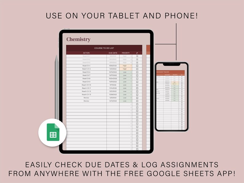 Digital Student Planner College Planner Course Tracker - Etsy