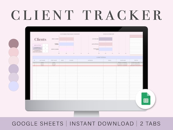 Business Client Tracker Freelance Client Tracker Small - Etsy
