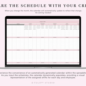 Employee Info and Absence Tracker | Monthly Employee Schedule ...