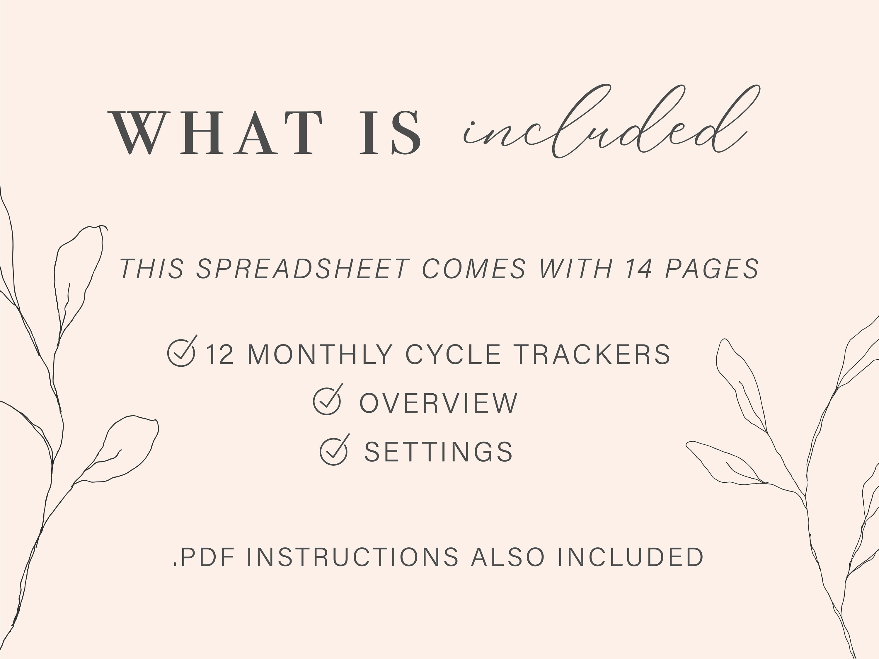 Digital Period Tracker Menstrual Cycle Tracking Google Sheets ...