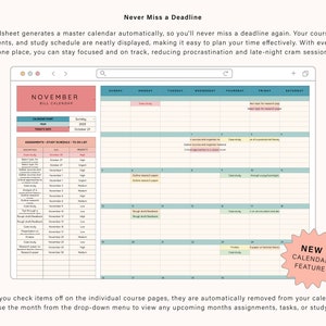 Digital Student Planner | College Planner | Course Tracker | Google ...